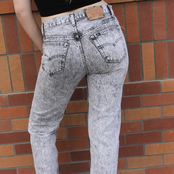 Levi's | Jeans | Rare Vintage Levi Grey Acid Wash Open Fly Jeans | Poshmark